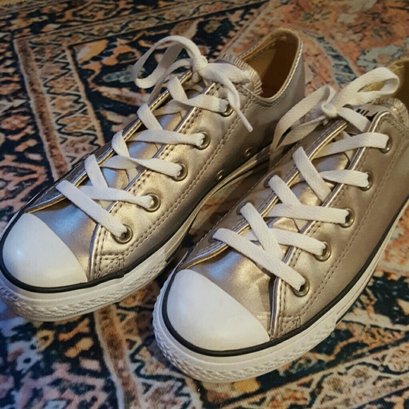 Converse | Shoes | Metallic Gold Allstar Converse | Poshmark
